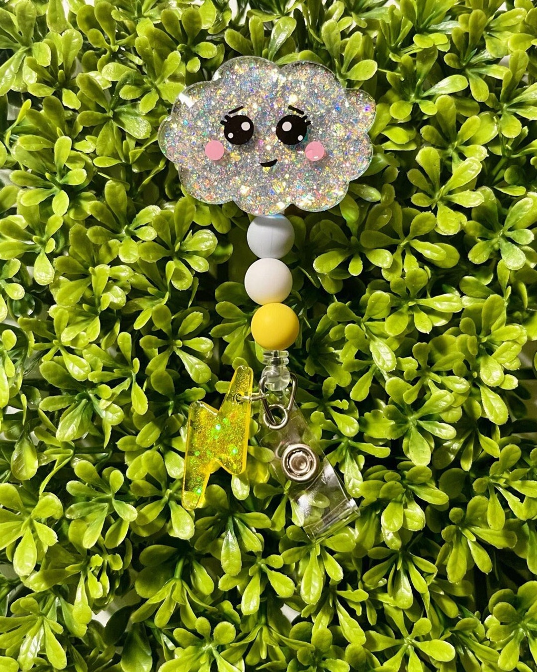 Cute Storm Cloud Badge Reel|spring Badge Reel|teacher Badge Reel|nurse ...