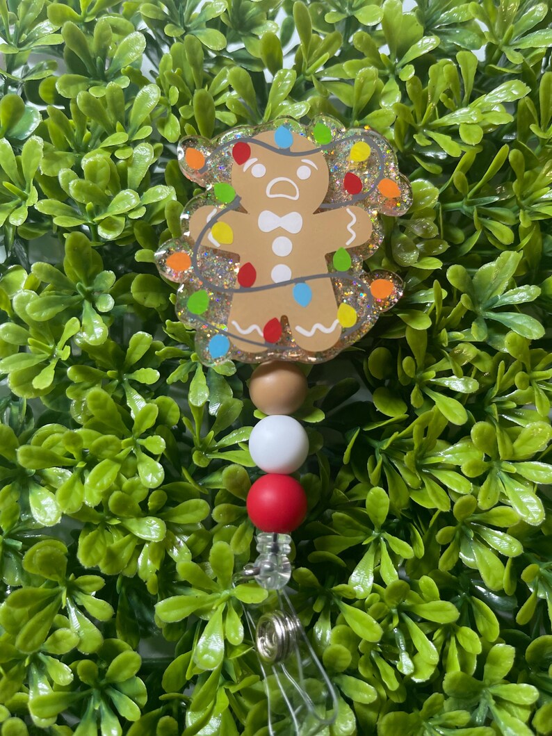 Tangled Gingerbread Man Badge Reel|christmas Badge Reel|holiday Badge ...