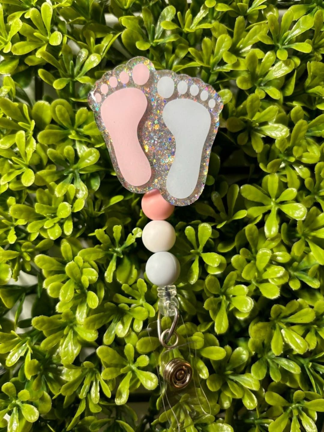 Baby Feet Badge Reel|newborn Nursery Badge Reel|labor & Delivery Badge ...