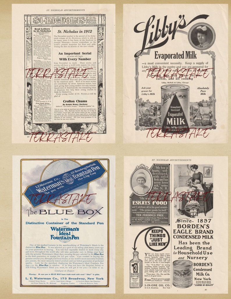 Antique Magazine Adverts & Personal Ads Digital Kit 22 Pages - Etsy