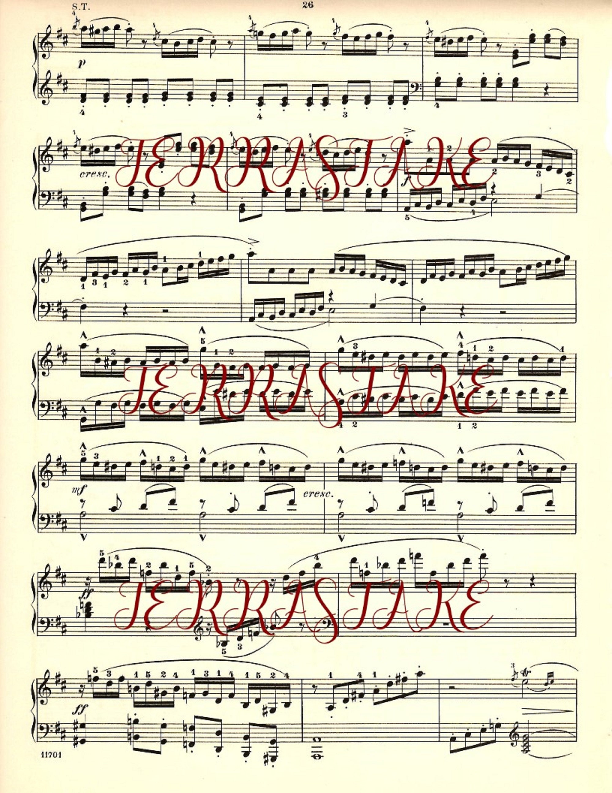 1895 Vintage Music Sheets Schirmer's Digital Prints, Background Pages ...