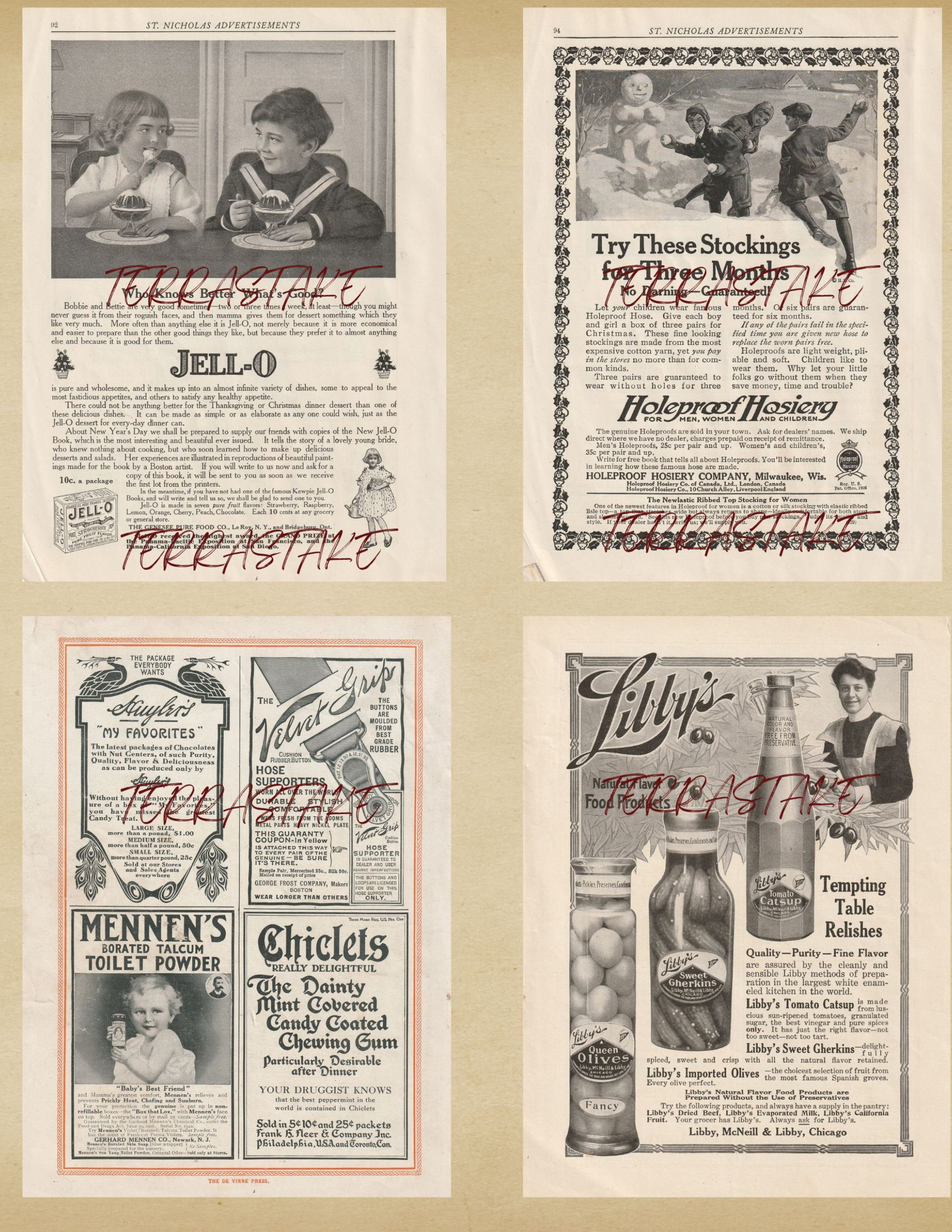 Antique Magazine Adverts & Personal Ads Digital Kit 22 Pages, 76 Images ...