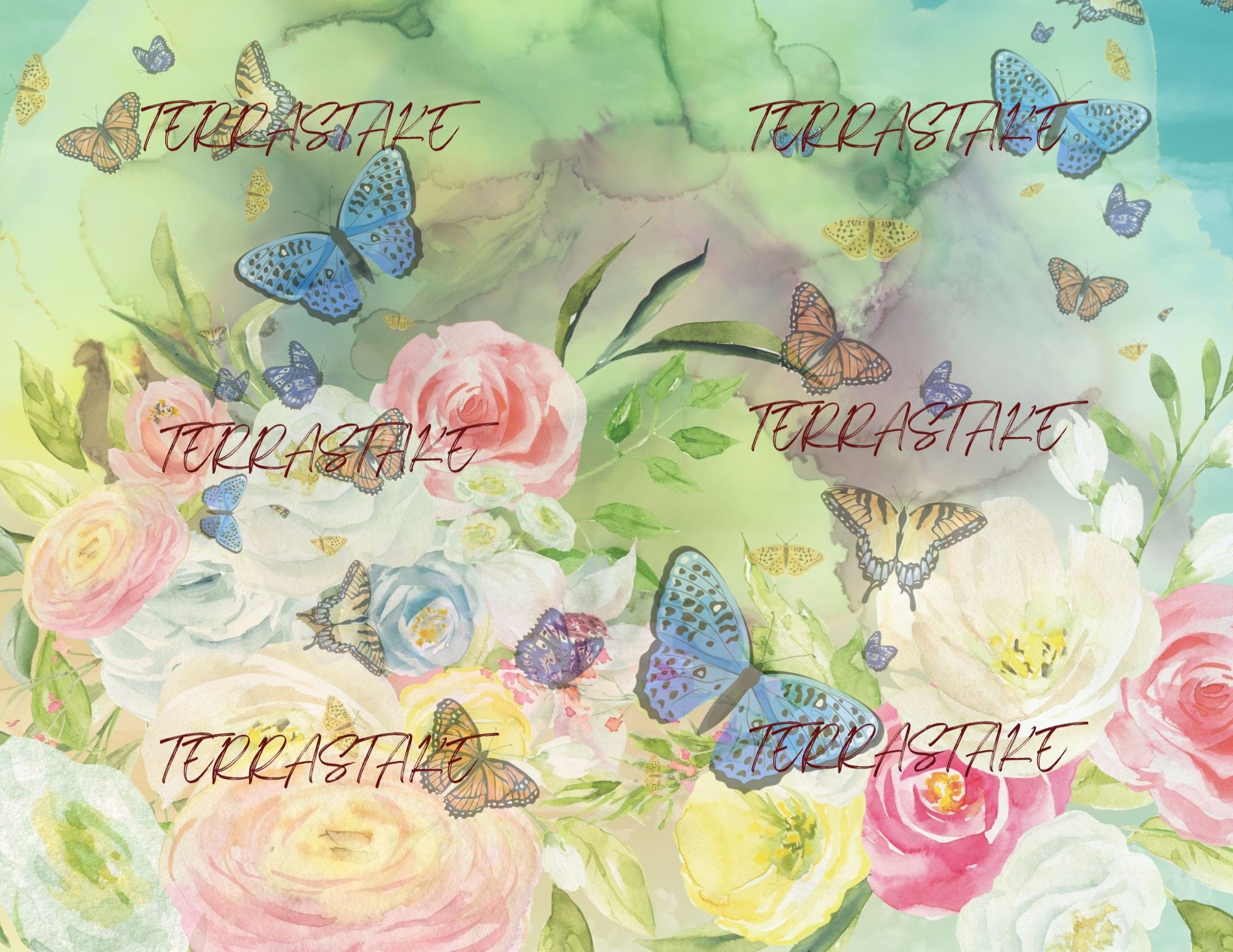 Watercolor Butterfly Garden Digital Kit for Junk Journals/art Journals ...