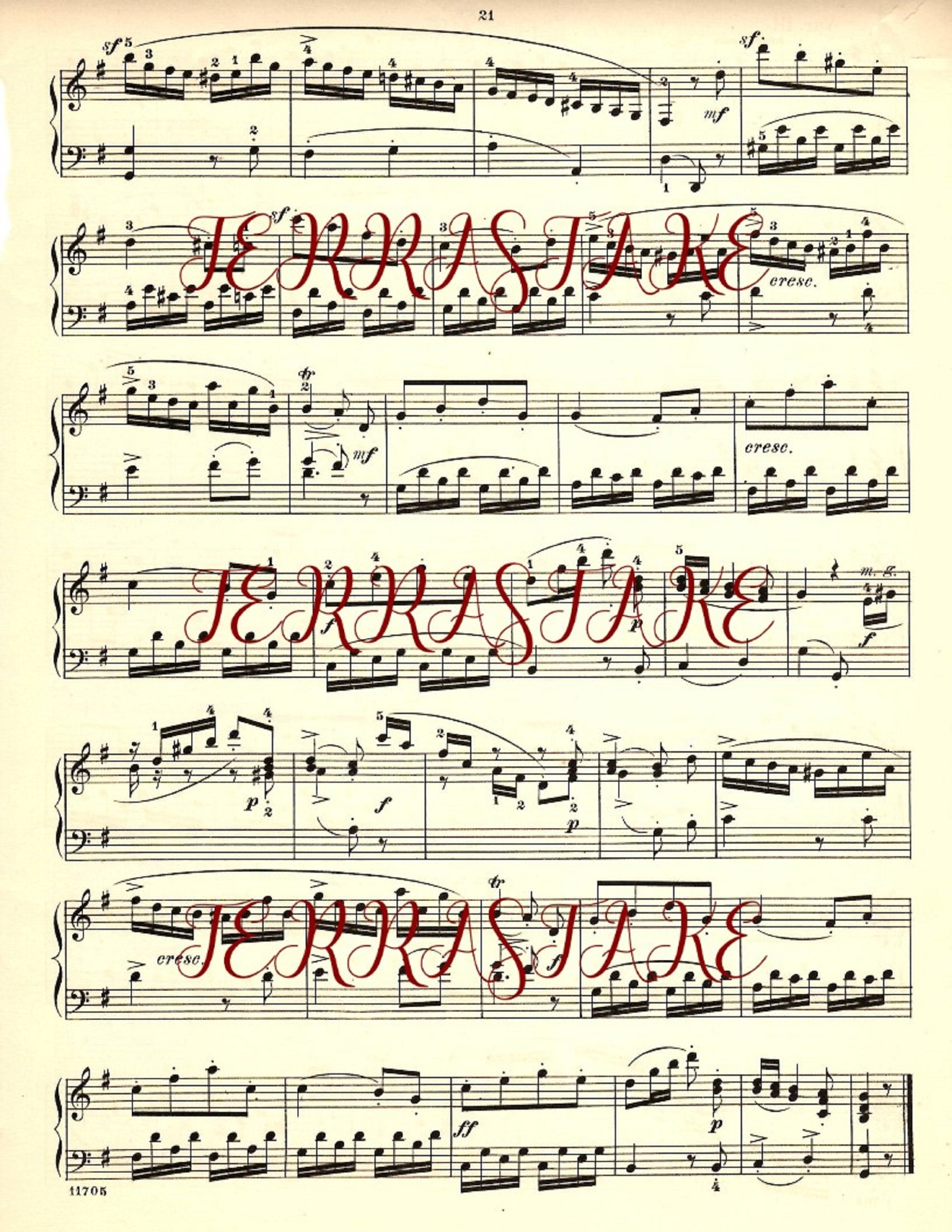1895 Vintage Music Sheets Schirmer's Digital Prints, Background Pages ...