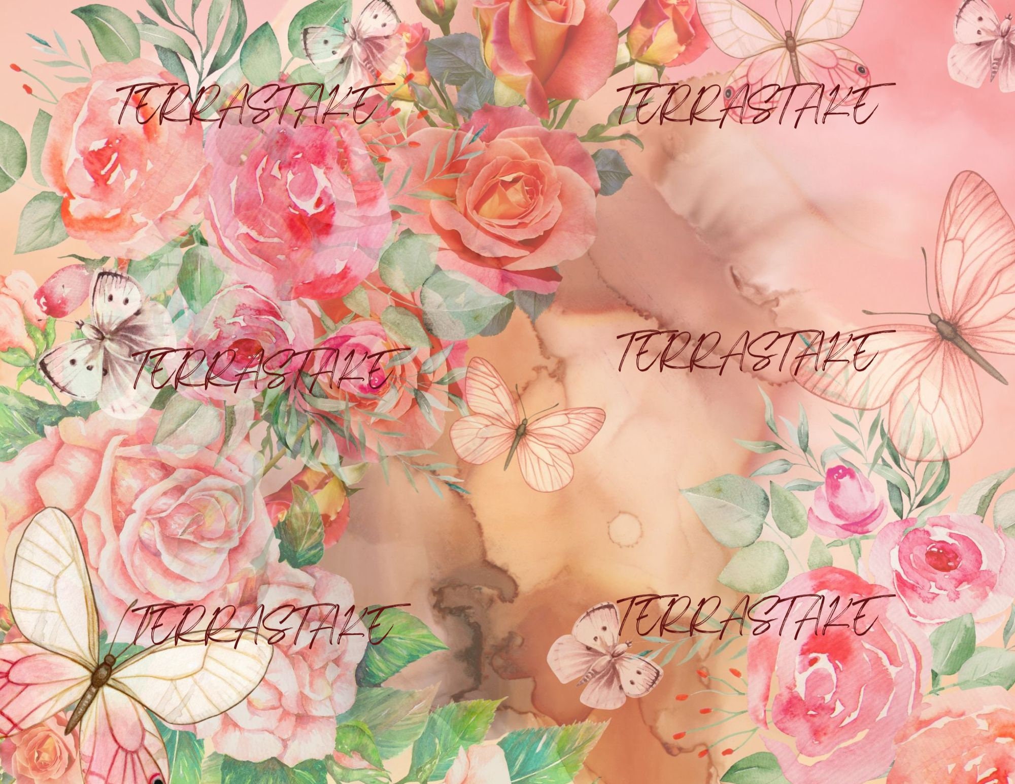 Watercolor Butterfly Garden Digital Kit for Junk Journals/art - Etsy