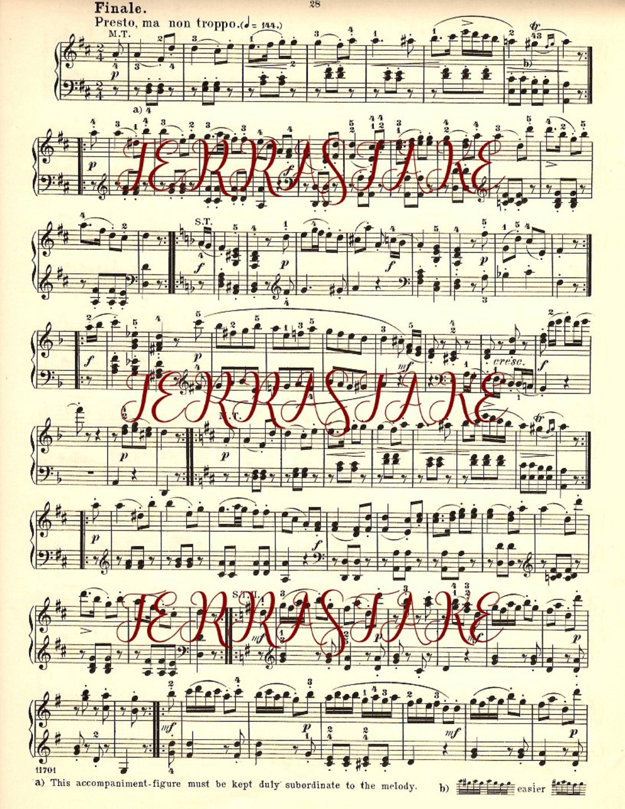 1895 Vintage Music Sheets Schirmer's Digital Prints, Background Pages ...