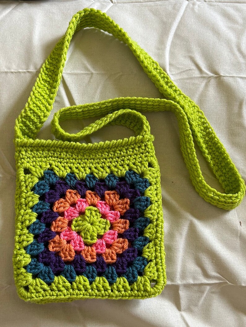 Neon Granny Square Purse - Etsy