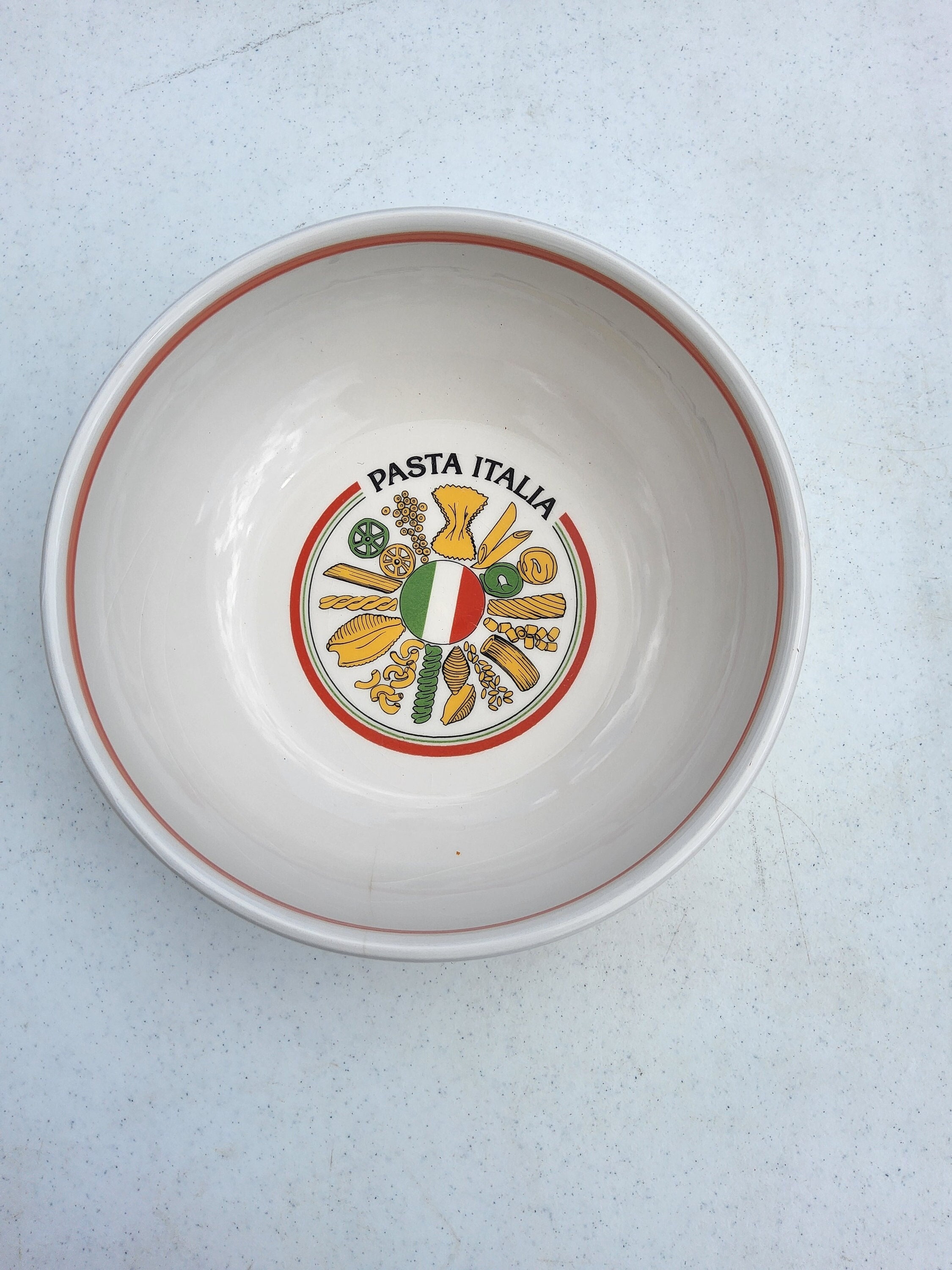 Vintage 1994 EXCL Italy for Himark Large 10 Dia. Pasta Italia Serving ...
