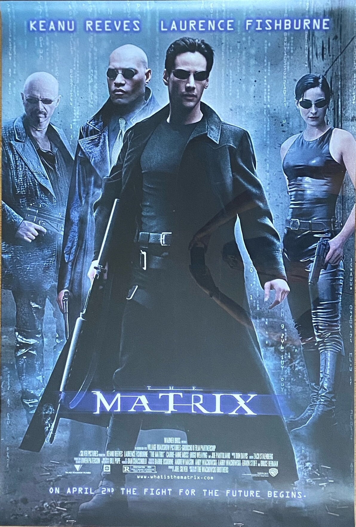 Original 1999 Advance THE MATRIX One-sheet Movie Poster