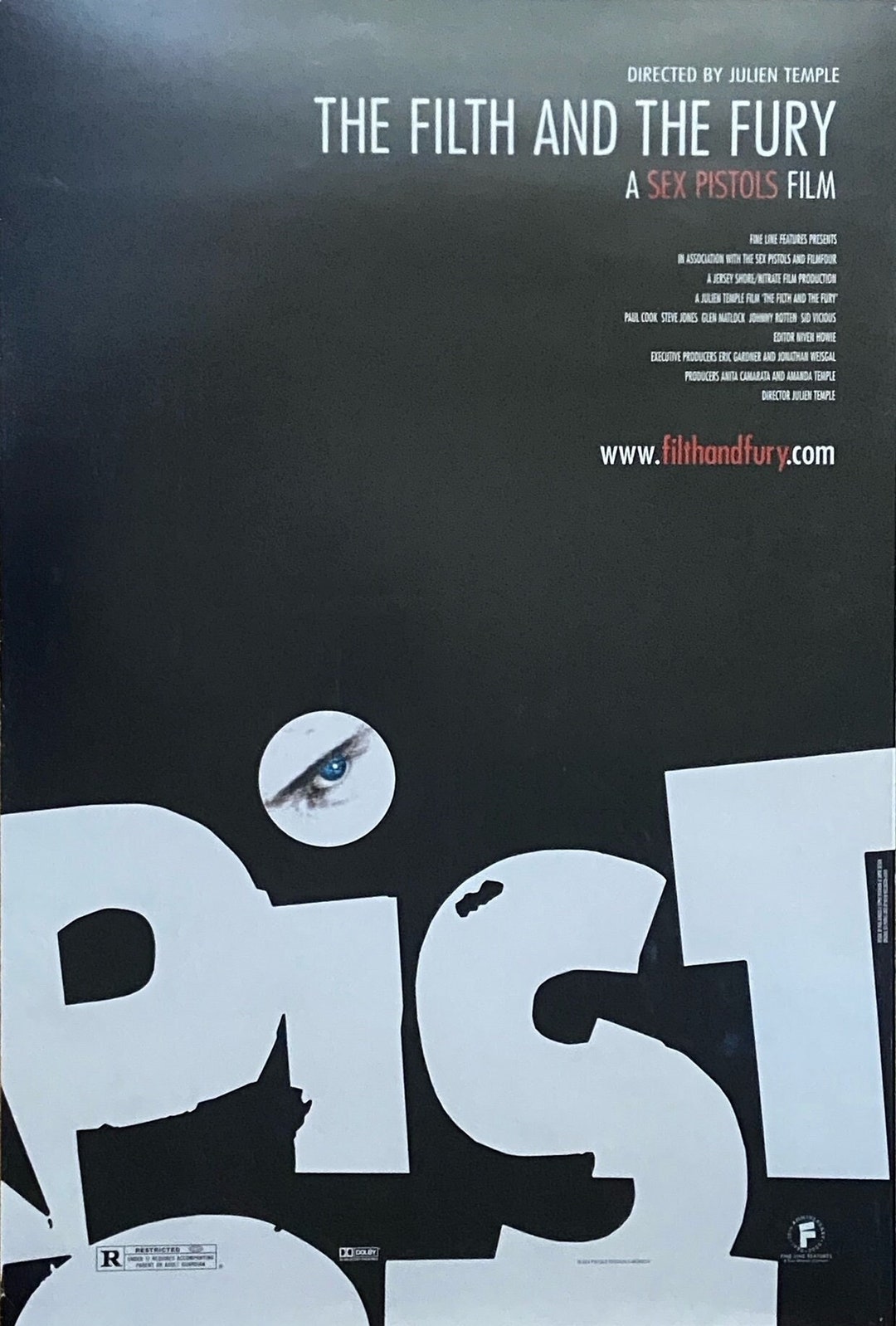Original 2000 The Filth And The Fury Movie Poster Sex Pistols Etsy