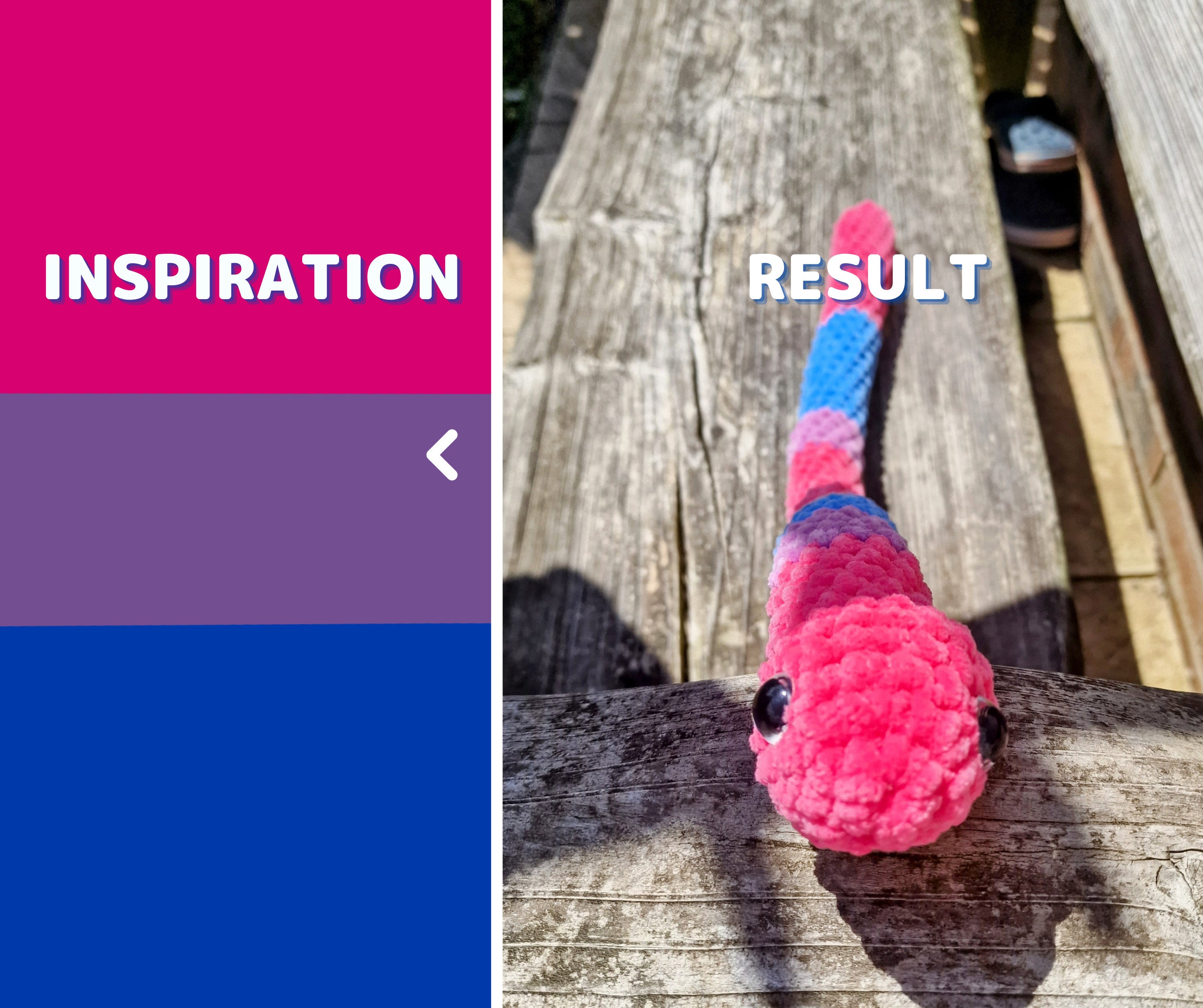 Bi Pride Flag, Amigurumi Snake, Pride Snake, LGBTQ Plushie, Best Friend ...