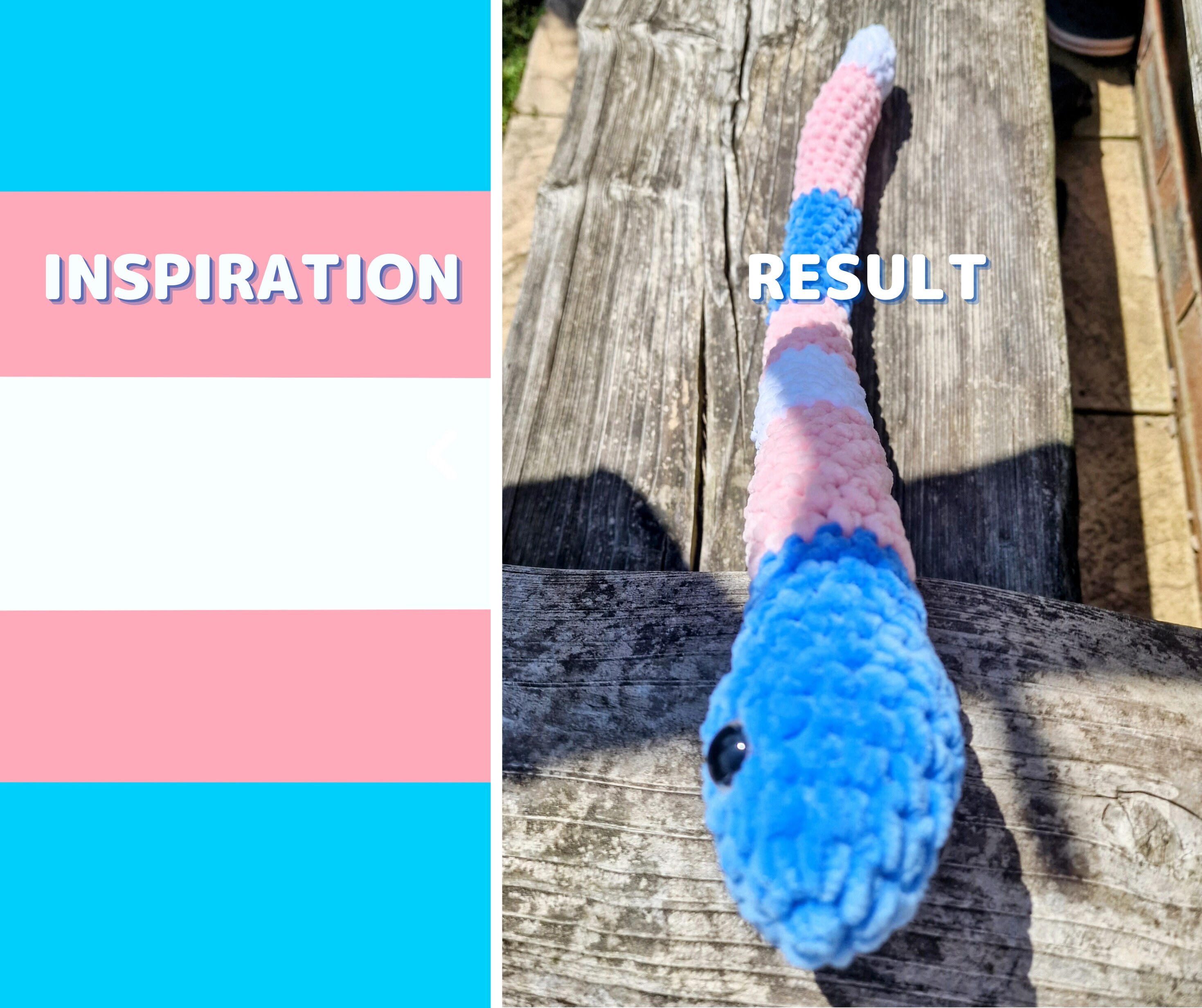 Trans Pride Flag, Amigurumi Snake, Pride Snake, LGBTQ Plushie, Best ...