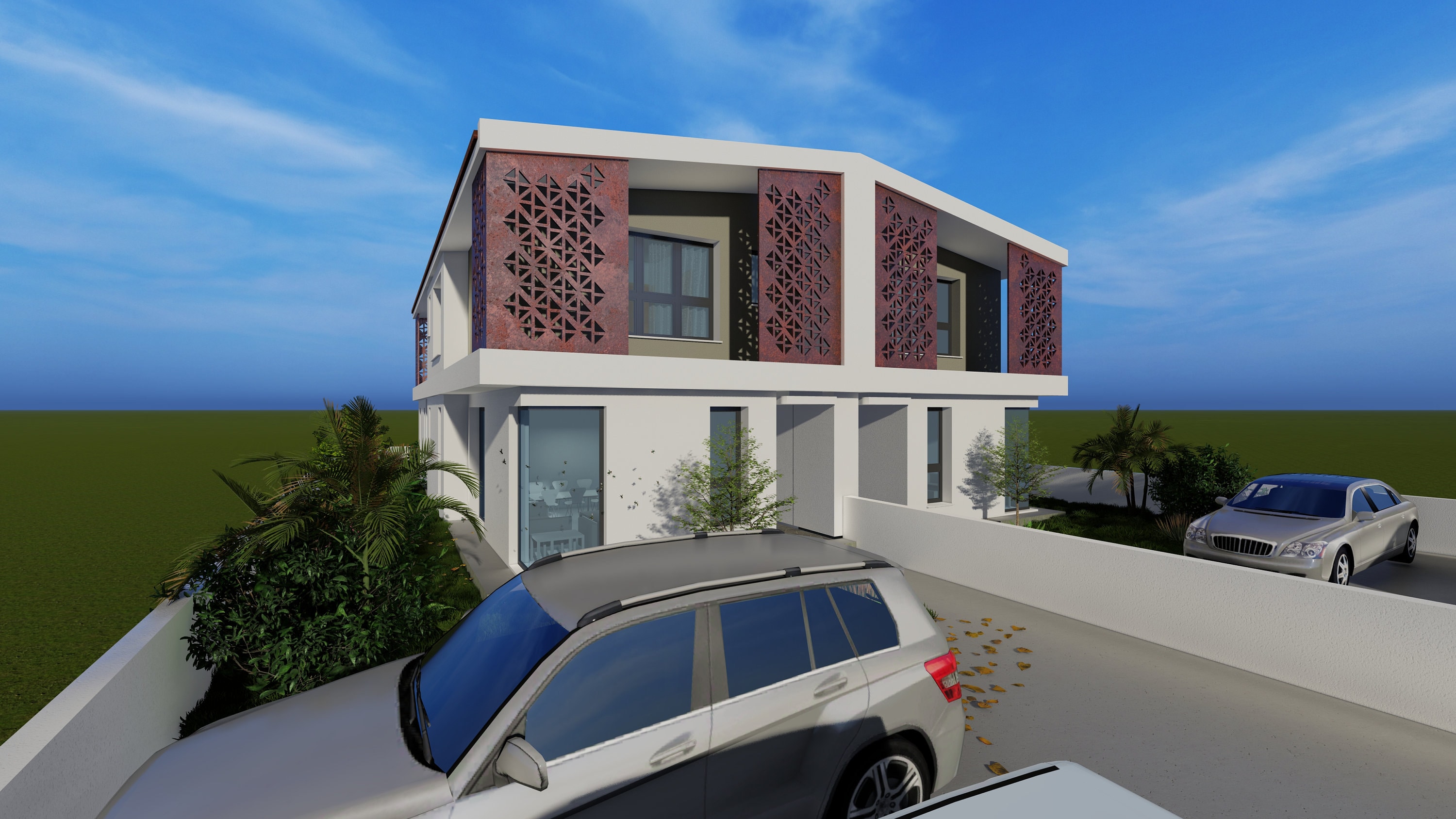 Two Storey Duplex Plans | 3 Bedrooms Each House - Etsy