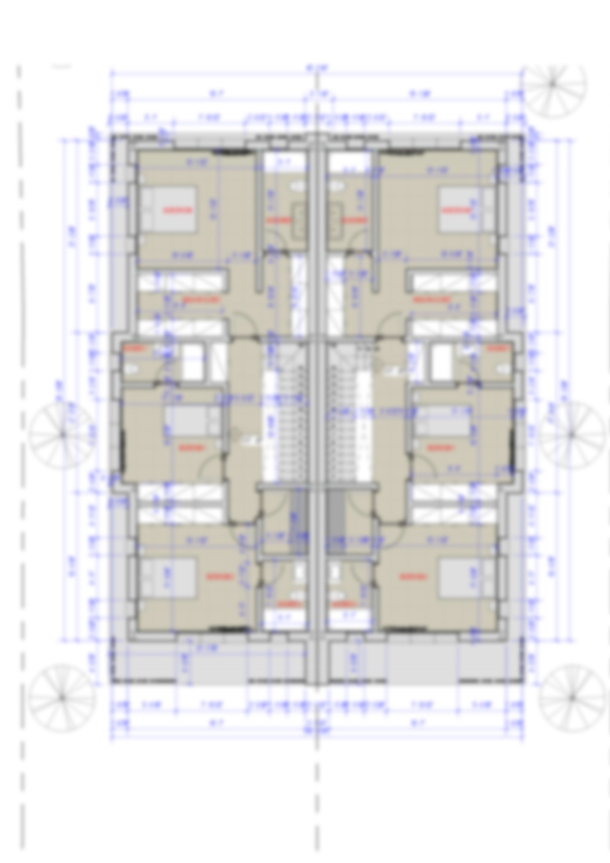 Two Storey Duplex Plans | 3 Bedrooms Each House - Etsy
