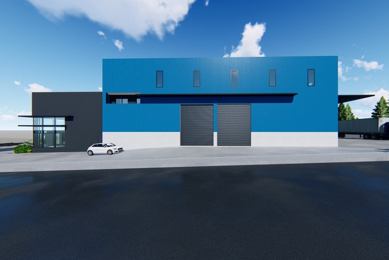 Industrial Building Architectural Plans With Adjustable Areas for Your ...