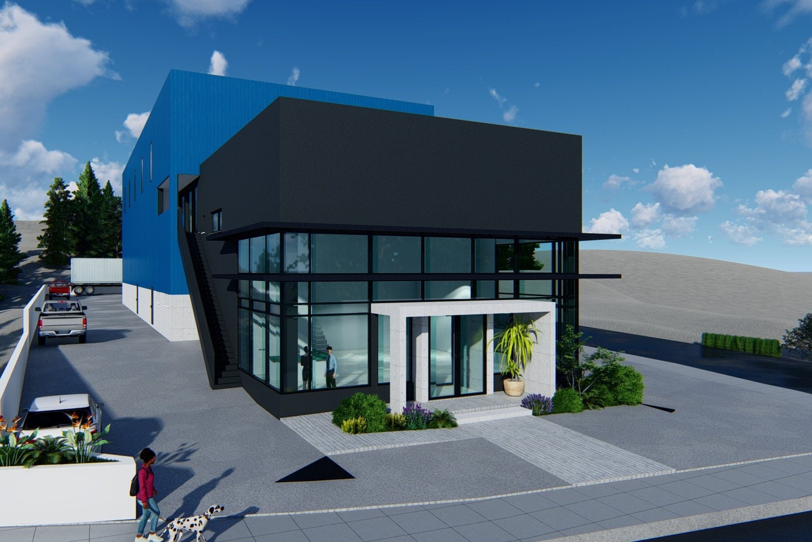 Industrial Building Architectural Plans With Adjustable Areas for Your ...