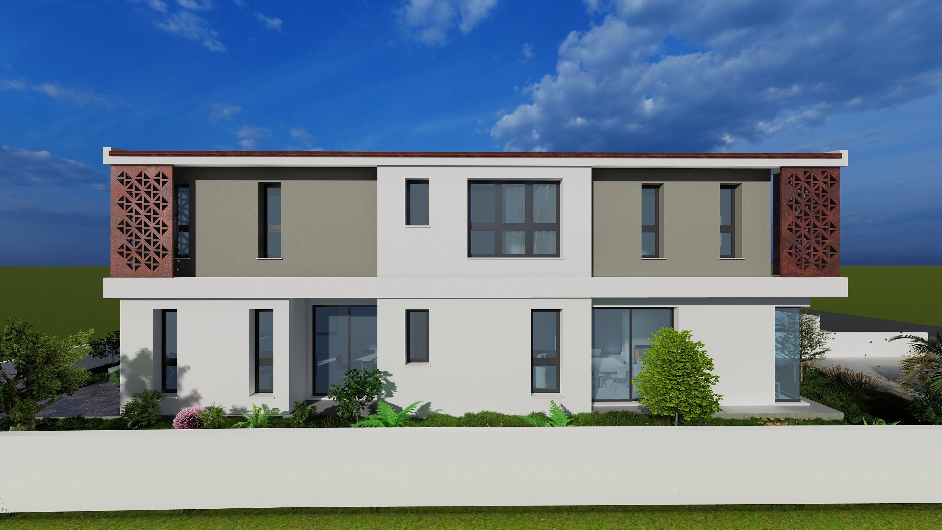 Two Storey Duplex Plans | 3 Bedrooms Each House - Etsy