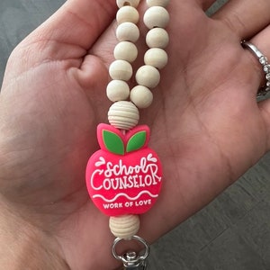 School Counselor Lanyard - Wood/stars/hearts - Etsy