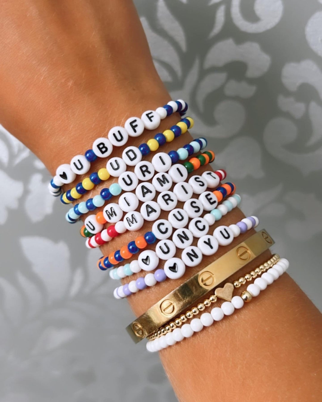 College - Graduation Gifts | Custom College Bracelets - Etsy