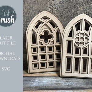 Arch Window SVG, Laser Cut File, SVG, Vintage Cathedral Window Laser ...