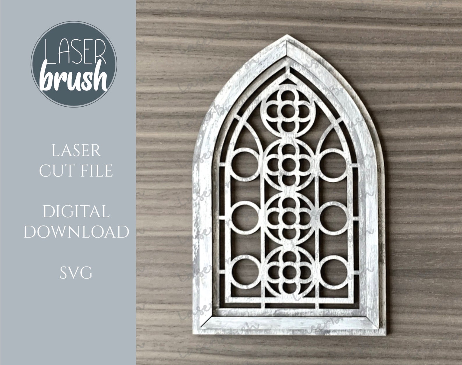 Arch Window SVG, Laser Cut File, SVG, Vintage Cathedral Window Laser ...