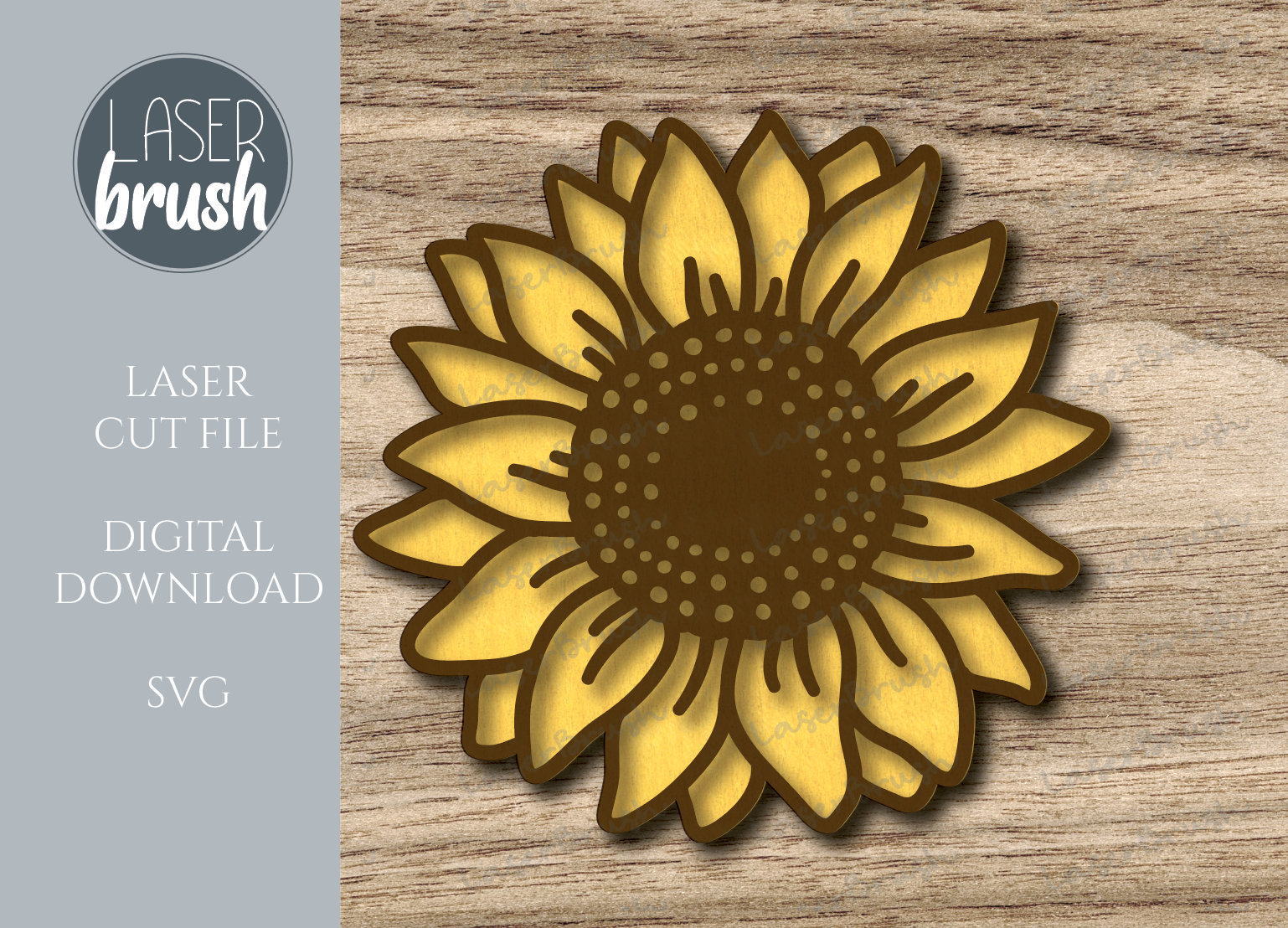 Sunflower SVG Sunflower Laser Cut File Multi-layer Sunflower - Etsy UK