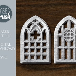 Arch Window SVG, Laser Cut File, SVG, Vintage Cathedral Window Laser ...