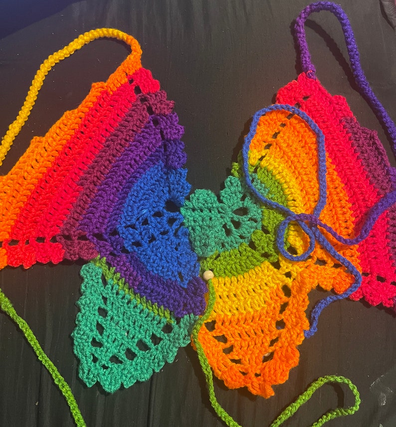 Crochet Buttafly Top - Etsy UK