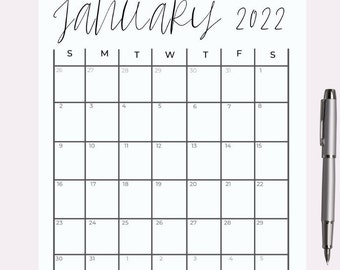 2022 YEAR CALENDAR | Monthly Calendar | Ready to Print | Download ...