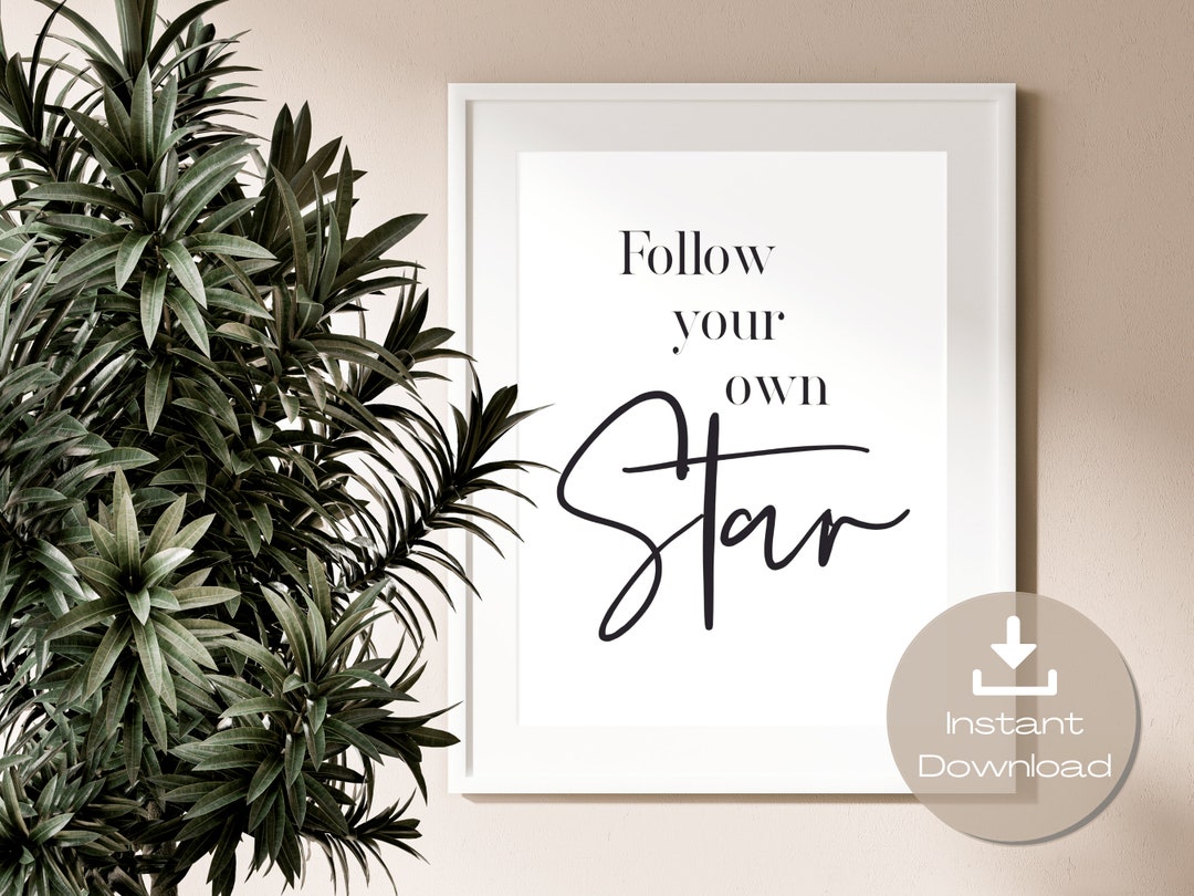Follow Your Own Star Motivational Success Follow Your Dreams ...