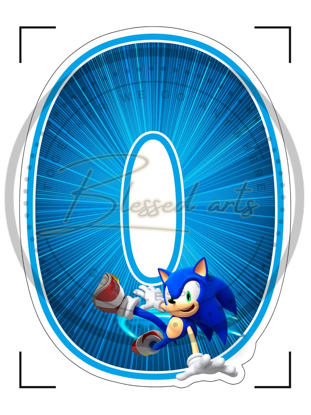 Sonic Number for Kids Party - Etsy