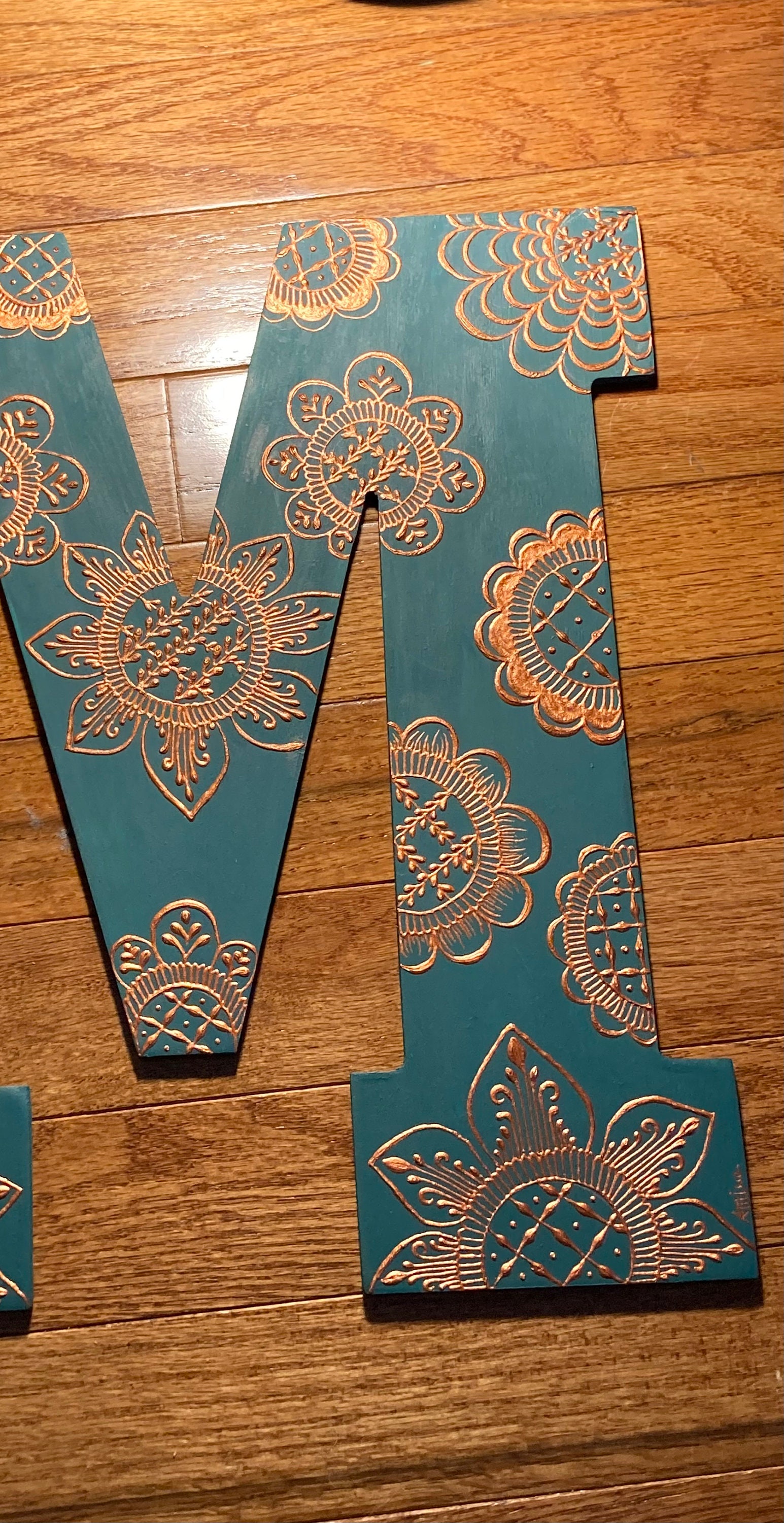 Henna Letter Custom Henna Art Freehand Personalized Gift - Etsy