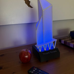 Custom Illuminated Model of Building With Remote! Personalized Model of ...