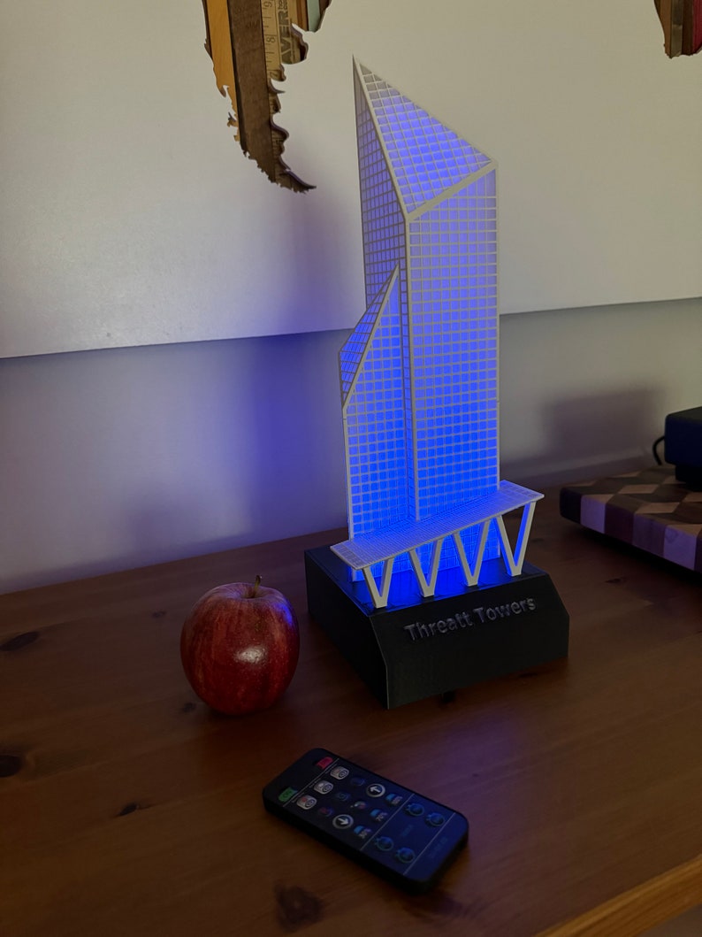 Custom Illuminated Model of Building With Remote! Personalized Model of ...