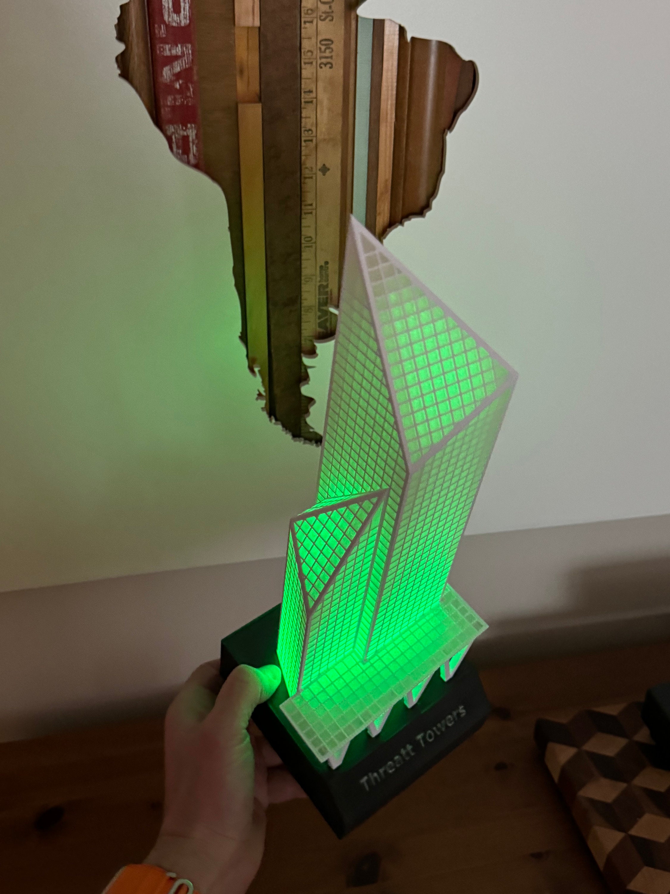 Custom Illuminated Model of Building With Remote Personalized Model of ...