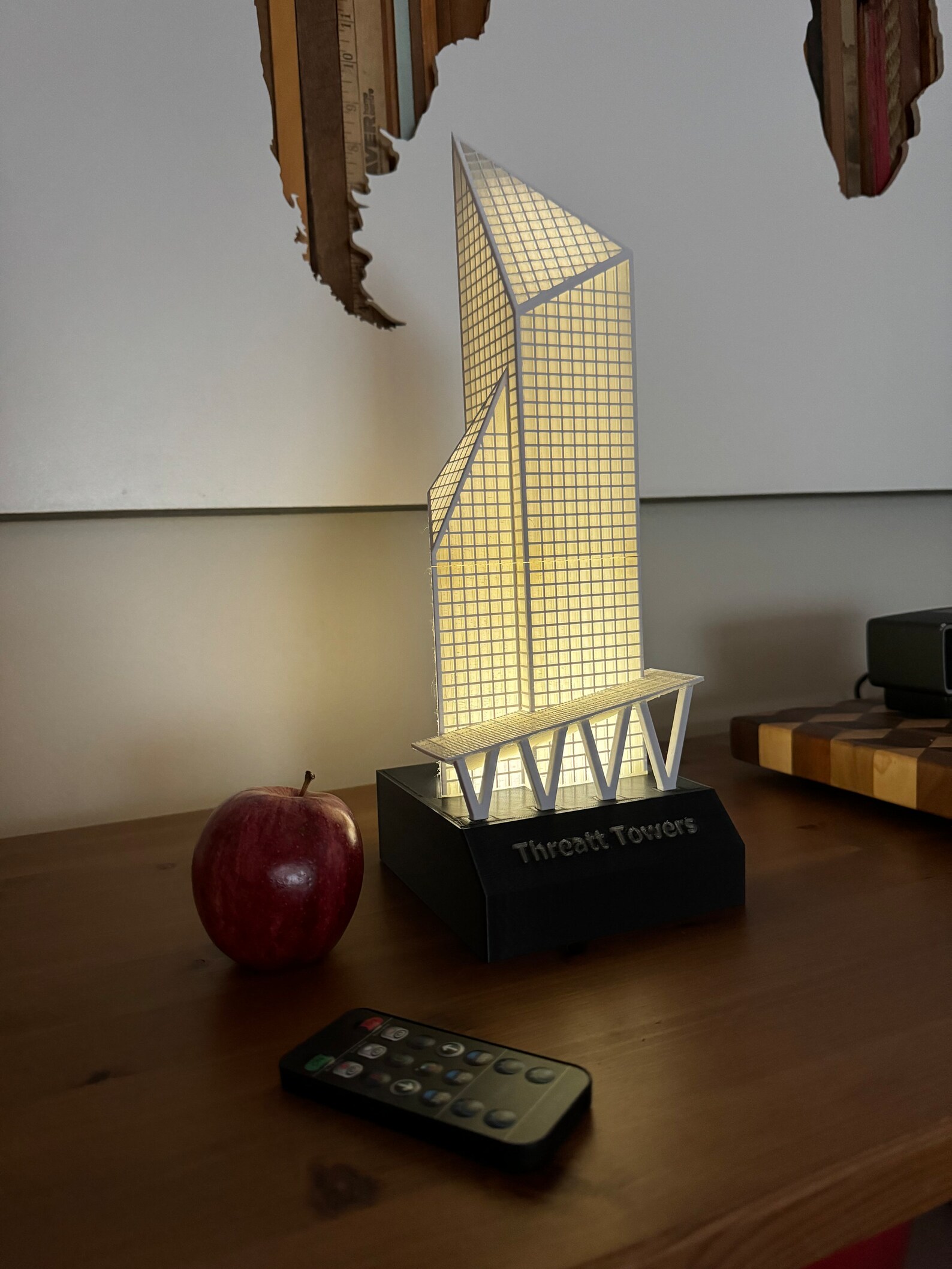 Custom Illuminated Model of Building With Remote! Personalized Model of ...