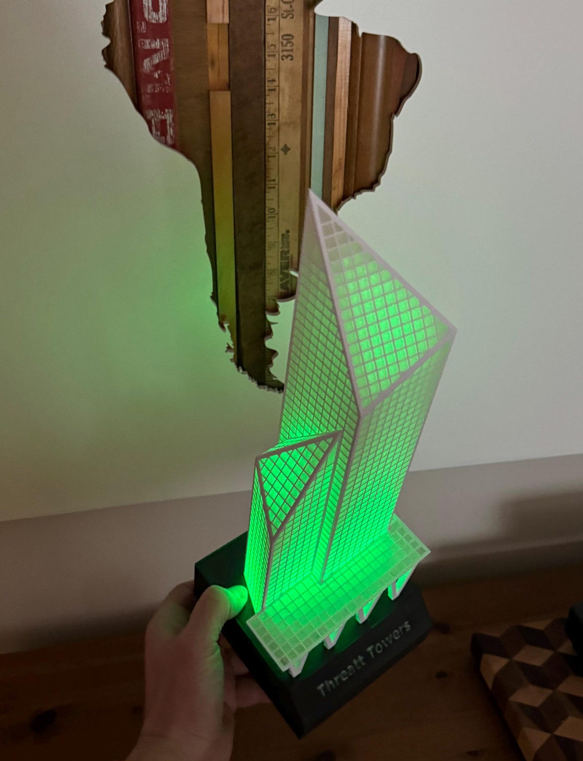 Custom Illuminated Model of Building With Remote! Personalized Model of ...