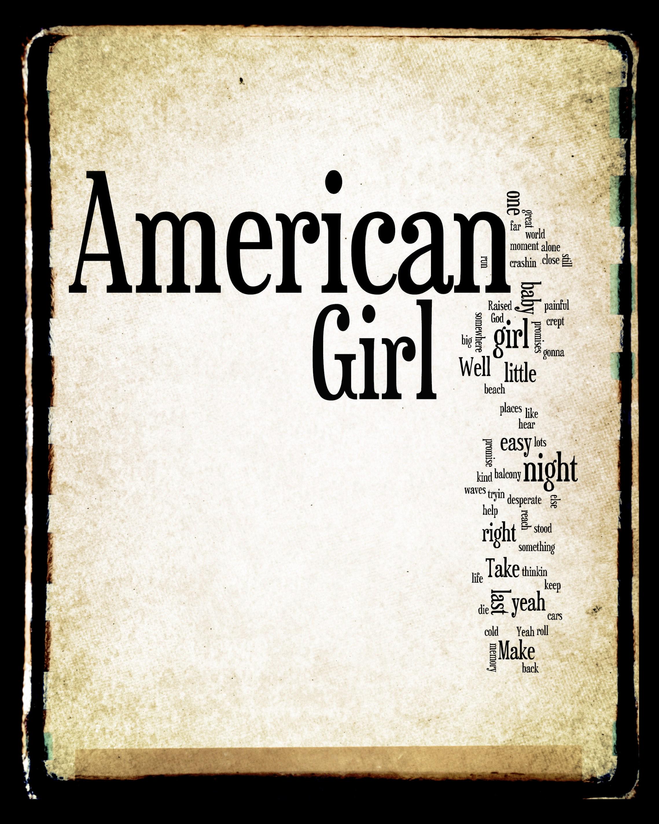 American Girl Word Art Tom Petty - Etsy