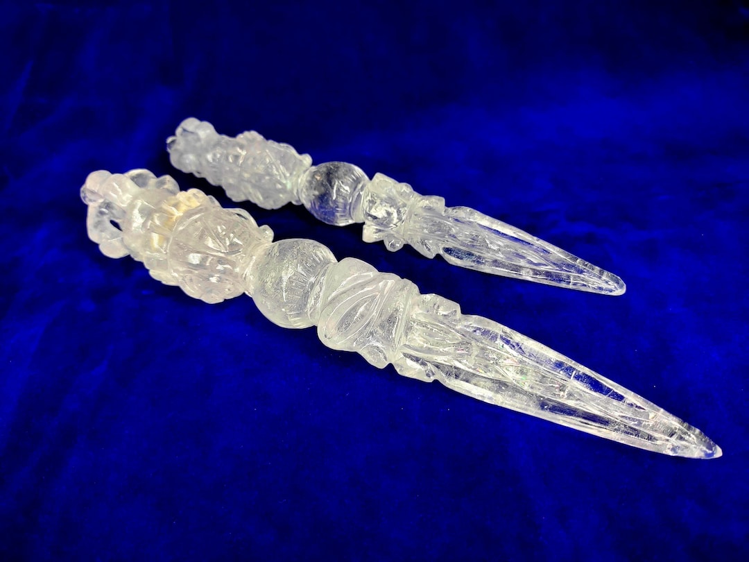 Crystal Phurba Phurba Kila Hand Carved in Natural Quartz Crystal Dorje ...