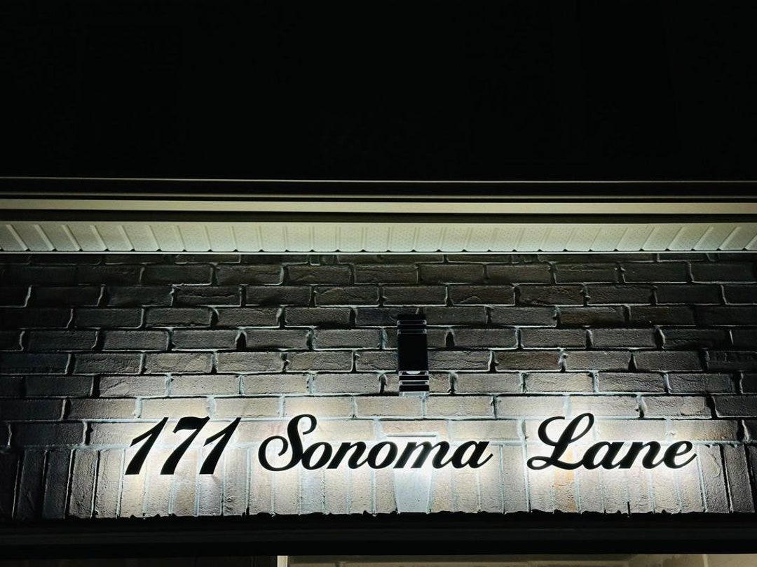 Custom Address Sign,street Sign,backlit Sign,shop Address Sign, House ...