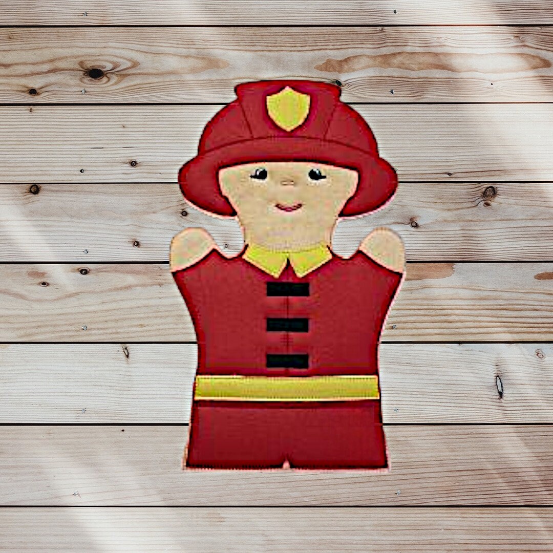 Fireman Hand Puppet - Etsy
