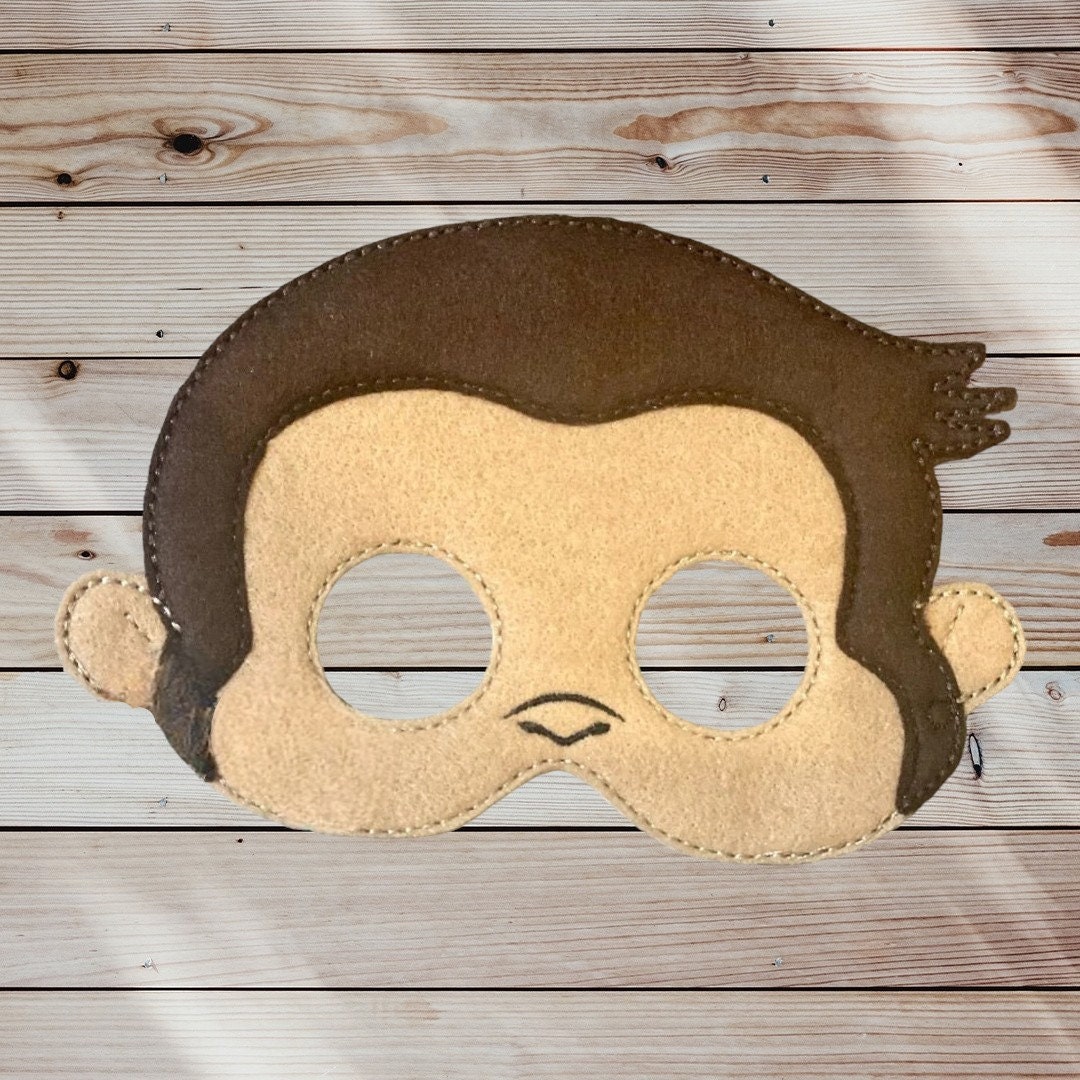 Curious Monkey Pretend Play Felt Mask - Etsy