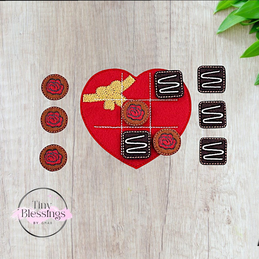 Candy Box Felt Tic Tac Toe Set - Etsy