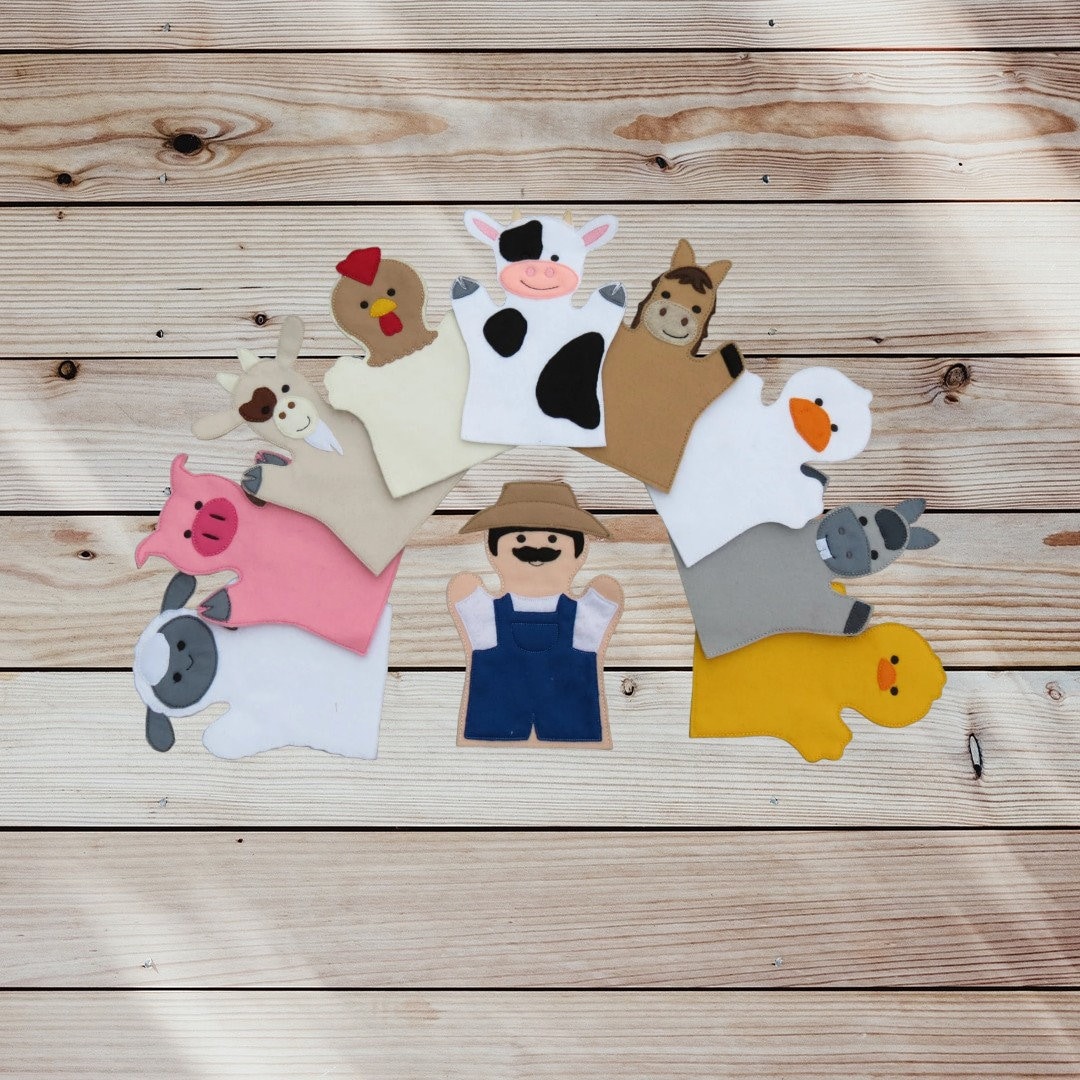 Farmer Hand Puppets Set of 10 - Etsy