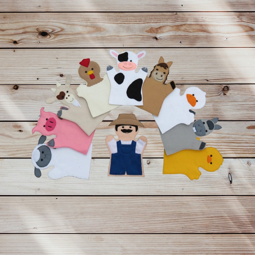 Farmer Hand Puppets Set of 10 - Etsy