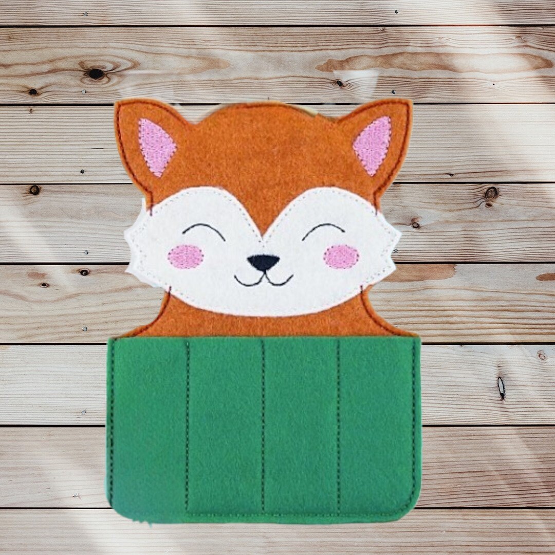 Fox Felt Crayon Holder - Etsy