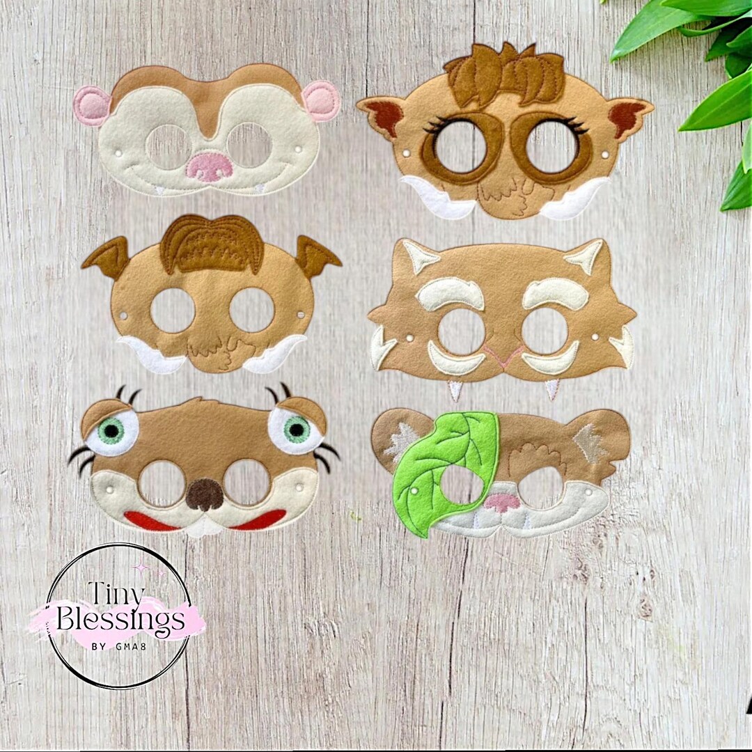 Animals of the Ice Age Pretend Play Felt Mask - Etsy
