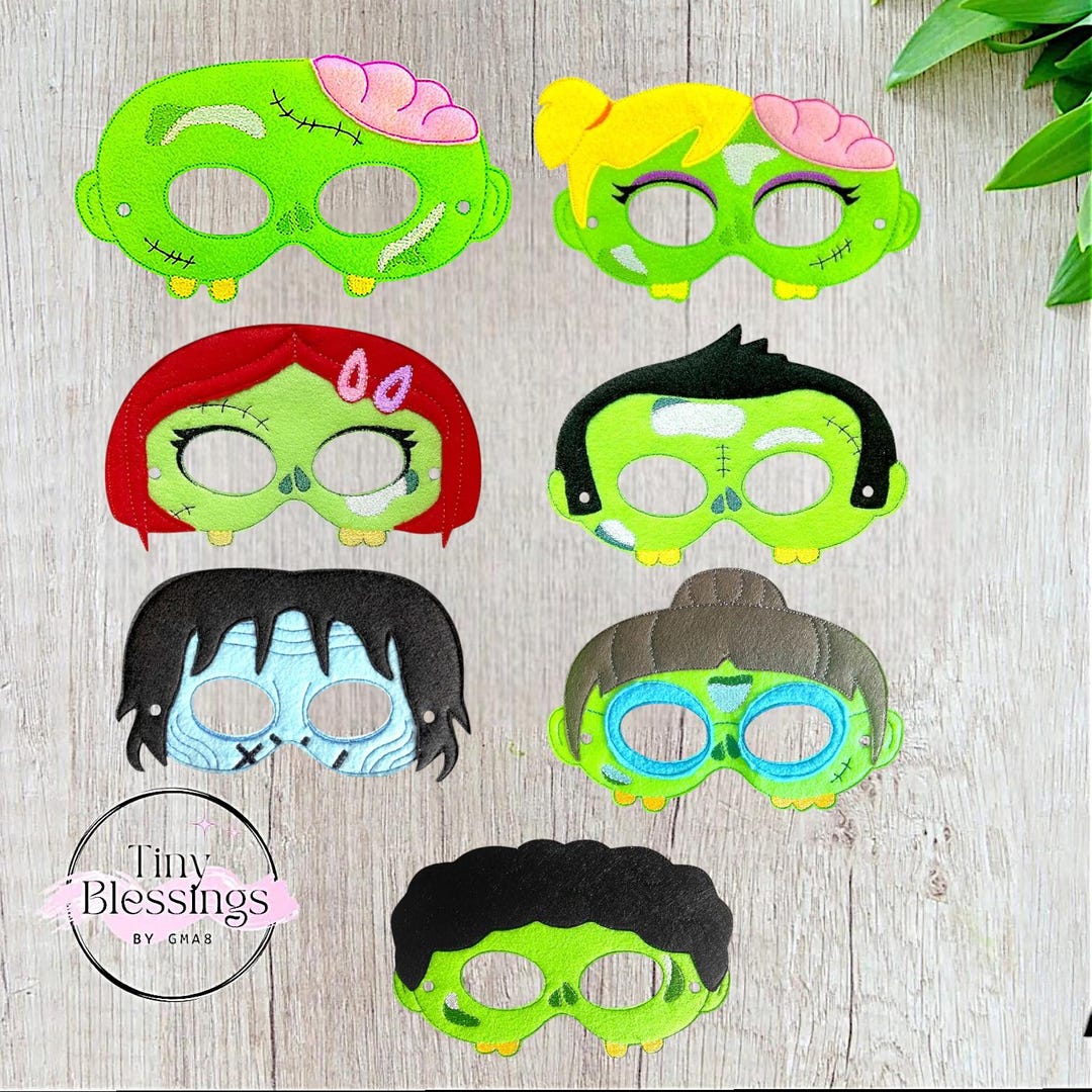 Zombies Pretend Play Felt Masks - Etsy