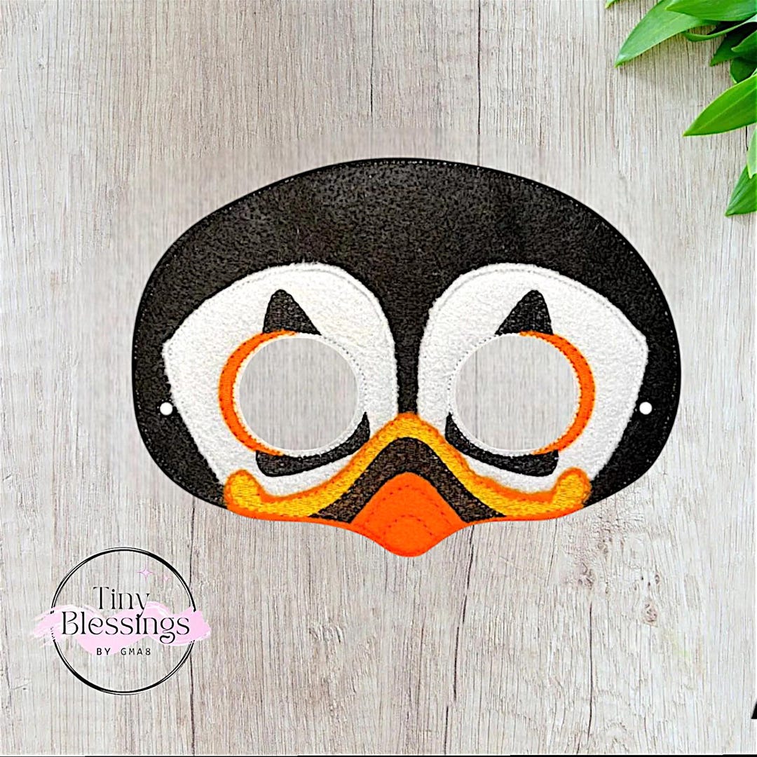 Puffin Penguin Pretend Play Felt Mask - Etsy