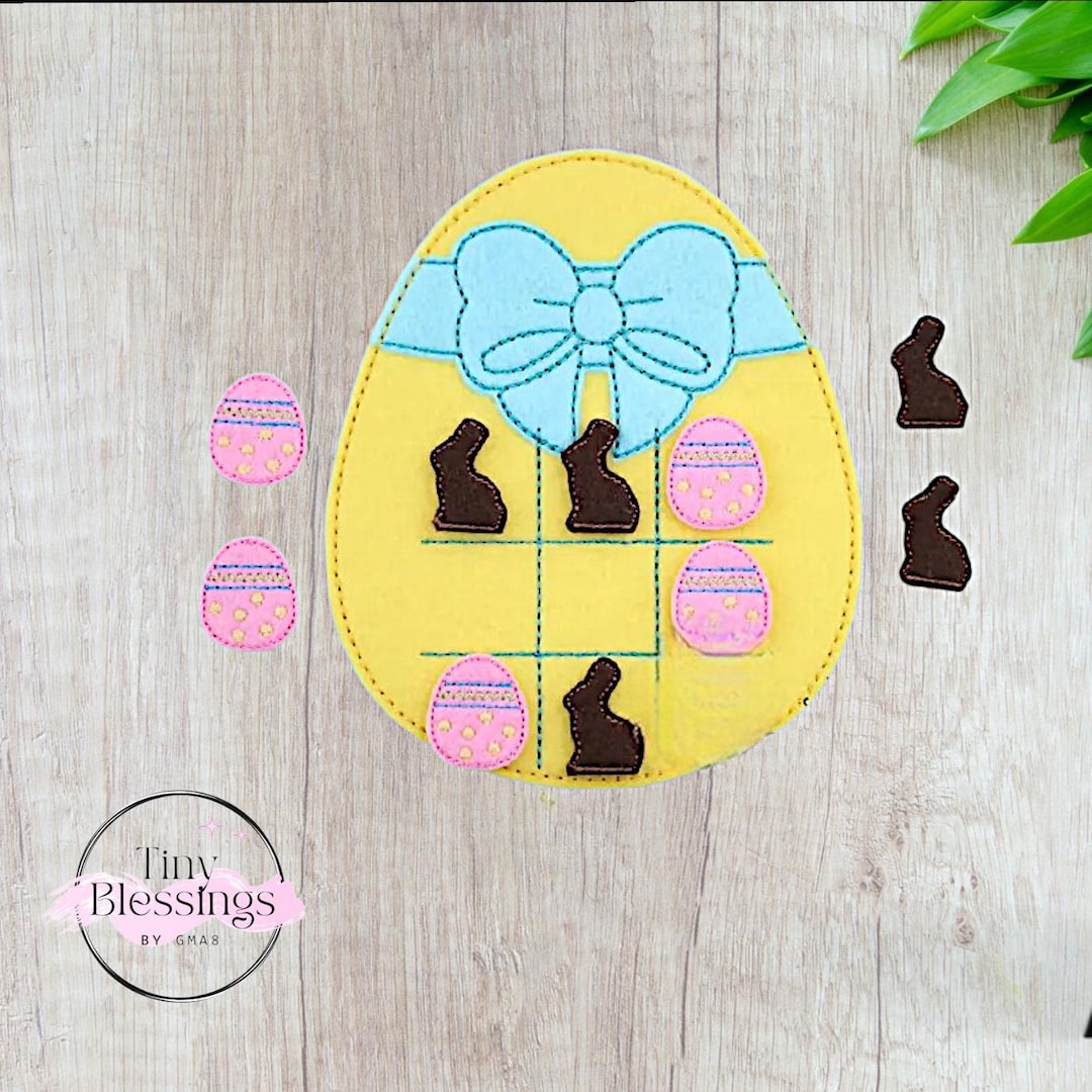 Easter Egg Felt Tic Tac Toe Set - Etsy